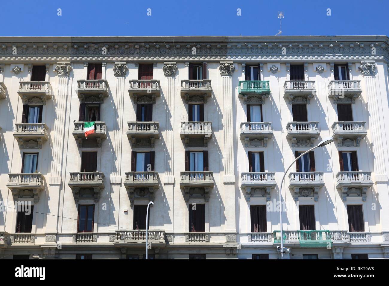 Bari, Italy - typical Italian residential architecture. Apartment ...