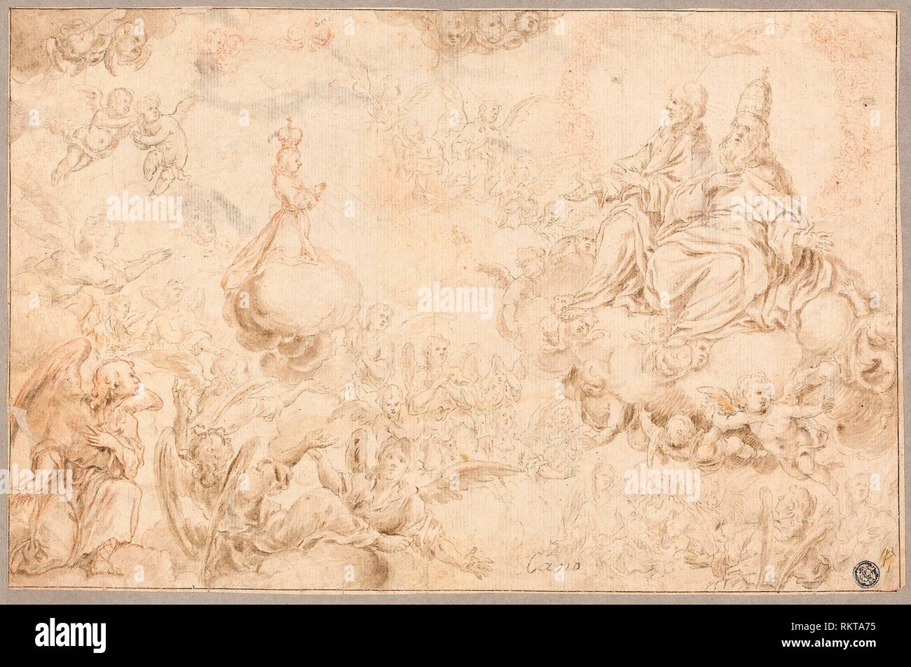 The Holy Infant Adoring the Trinity - Attributed to Alonso Cano Spanish ...