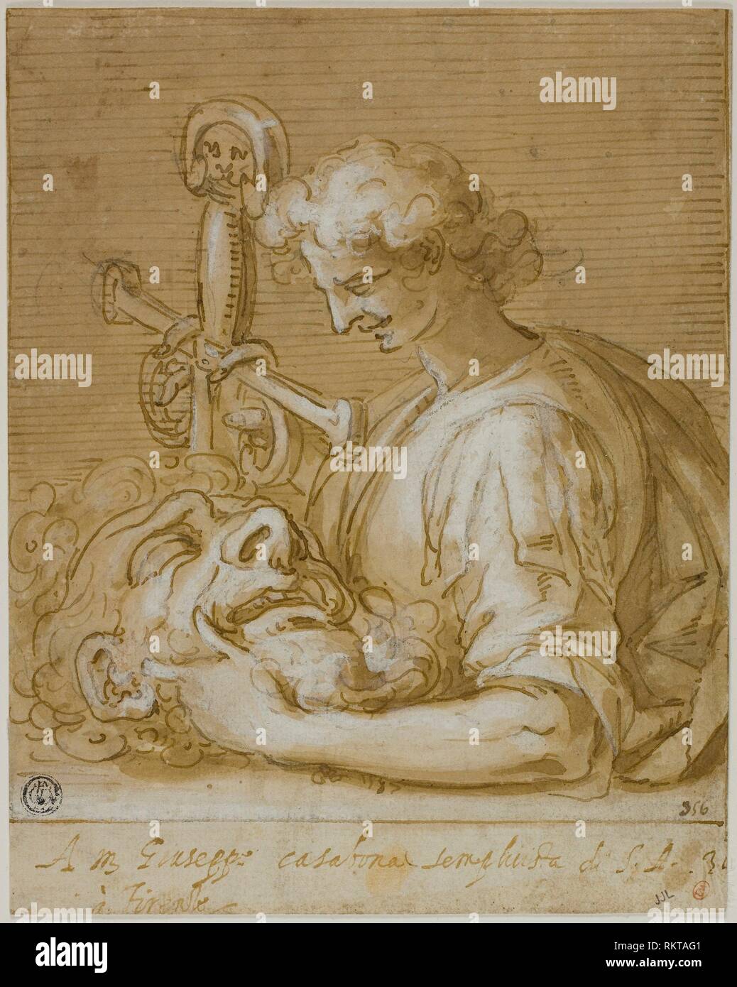 David with Goliath's Head and Sword - 1587 - Giovanni Battista Paggi ...