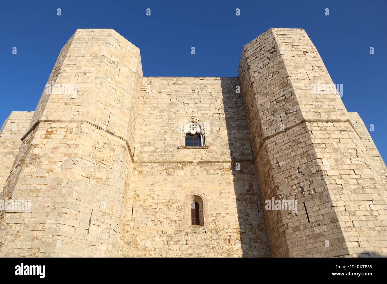 Italian monument. Castel Del Monte - landmark medieval castle in Apulia ...