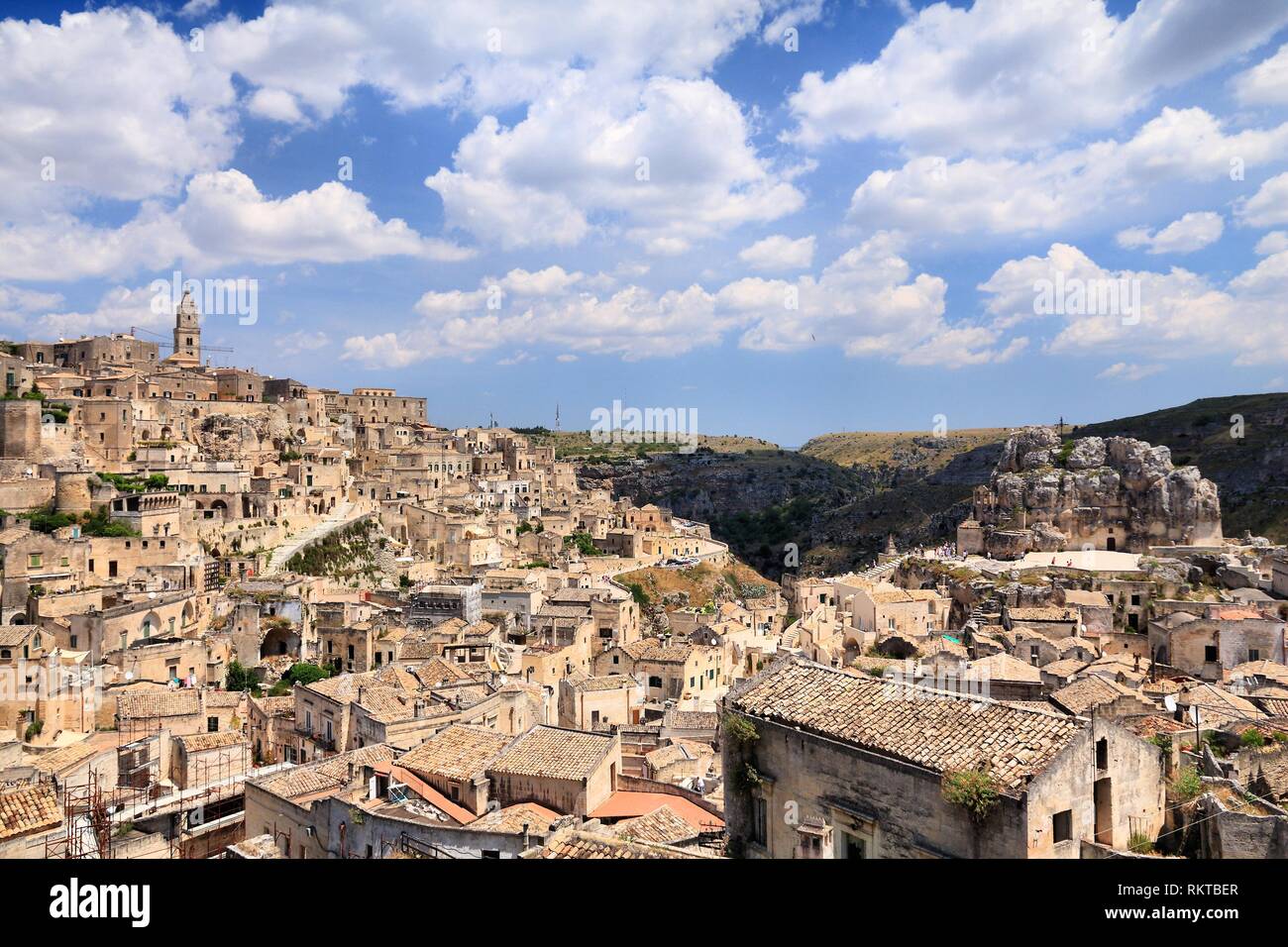 Matera, Italy. Sassi districts of rock and cave houses. UNESCO World ...
