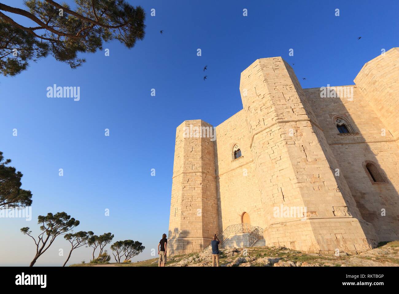 ANDRIA, ITALY - JUNE 4, 2017: People visit Castel del Monte in Italy ...