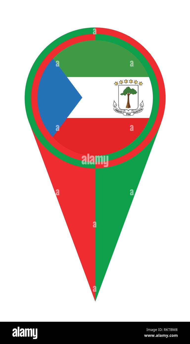 Equatorial Guinea map pointer pin icon location flag marker Stock ... Equatorial Guinea map pointer pin icon location flag marker Stock ...