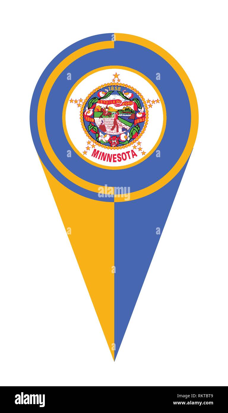 Minnesota map pointer pin icon location flag marker Stock Vector Image ... Minnesota map pointer pin icon location flag marker Stock Vector Image ...