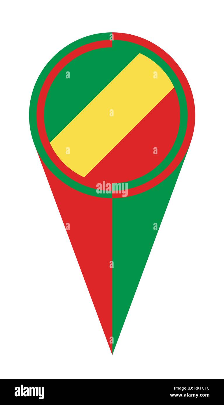 Congo map location pointer Stock Vector Images - Alamy