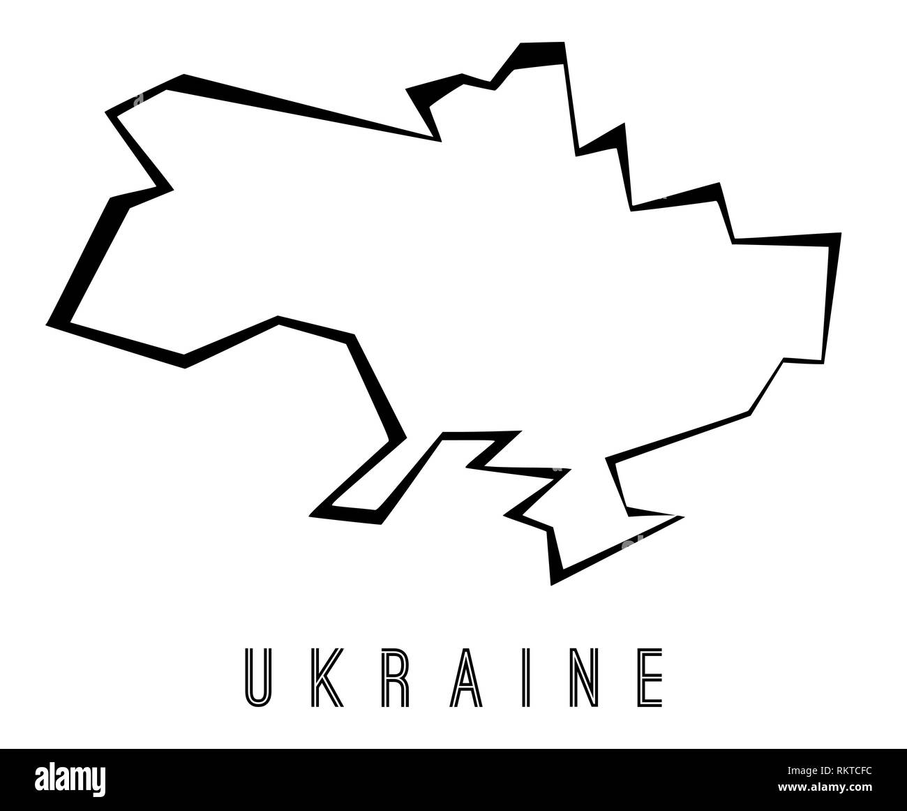 Ukraine blank map Black and White Stock Photos & Images - Alamy