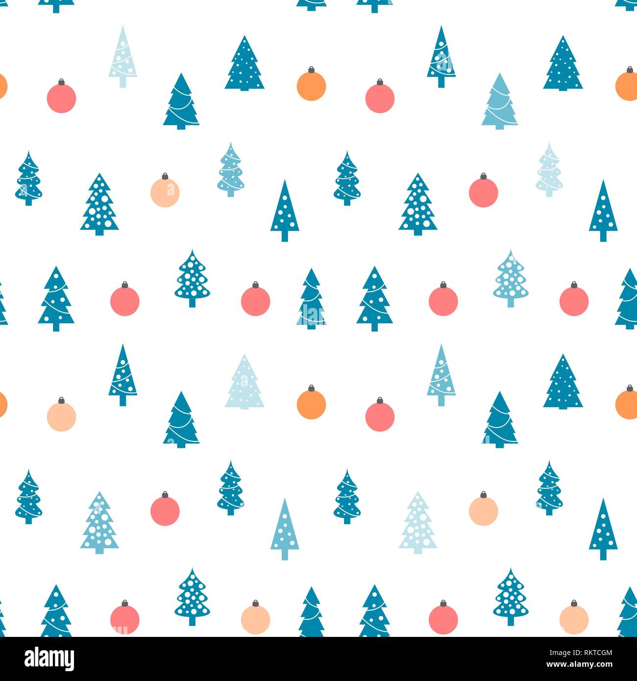 Christmas pattern - seamless background texture. Christmas tree vector ...