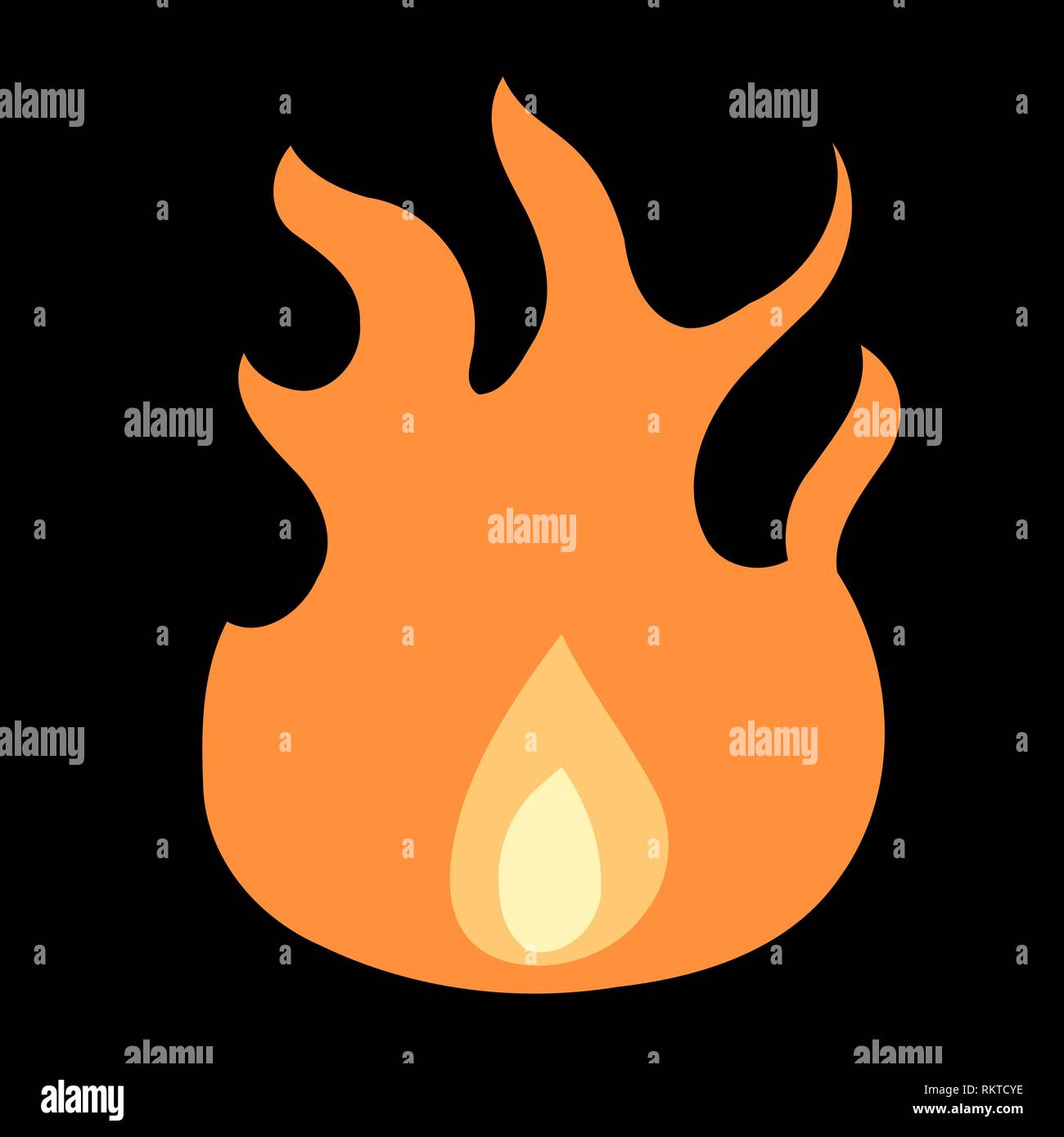 Simple fire icon - vector fire illustration design element Stock Vector ...