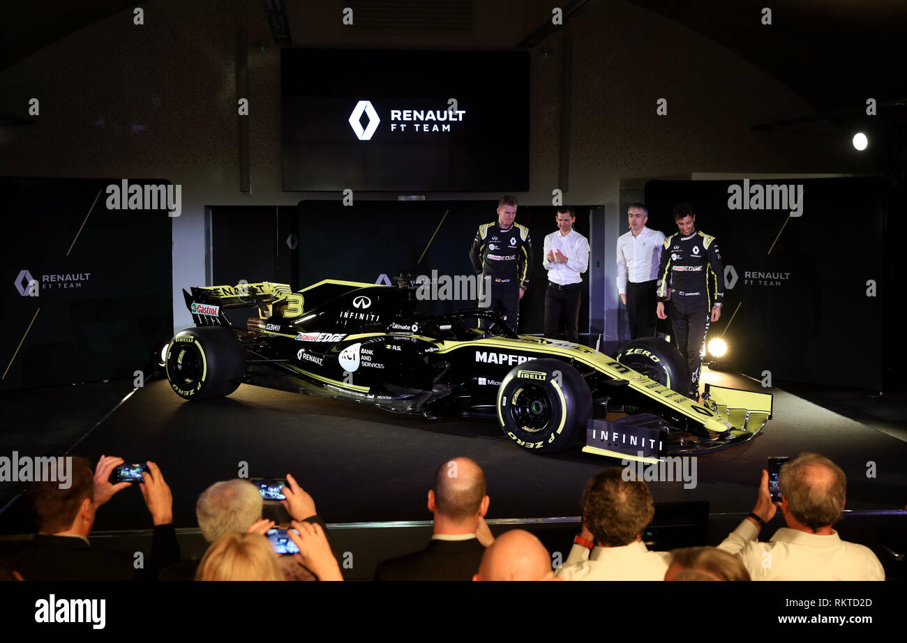 Drivers Nico Hulkenberg (left) and Daniel Ricciardo during the Renault ...