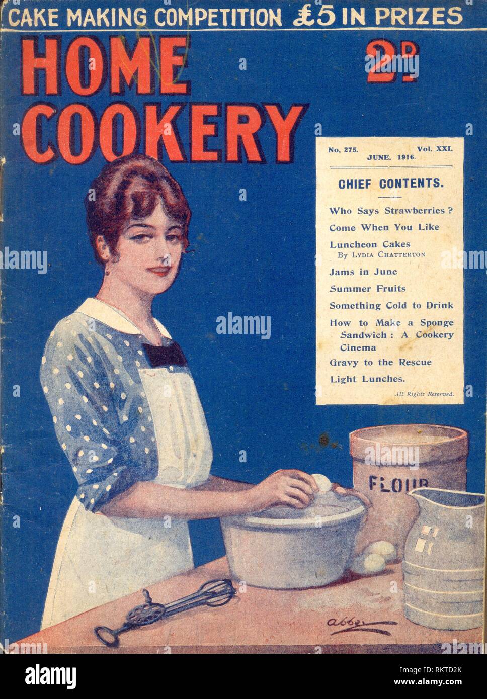 Home Cookery June 1916 Stock Photo - Alamy