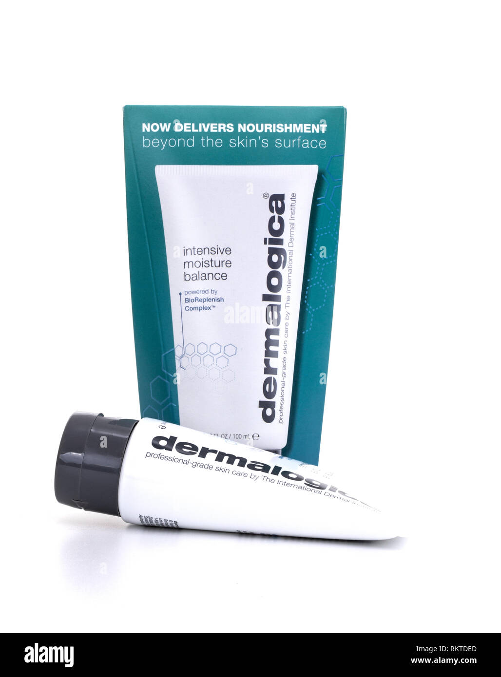 Dermalogica intensive moisture balance Skin Care on a white background ...