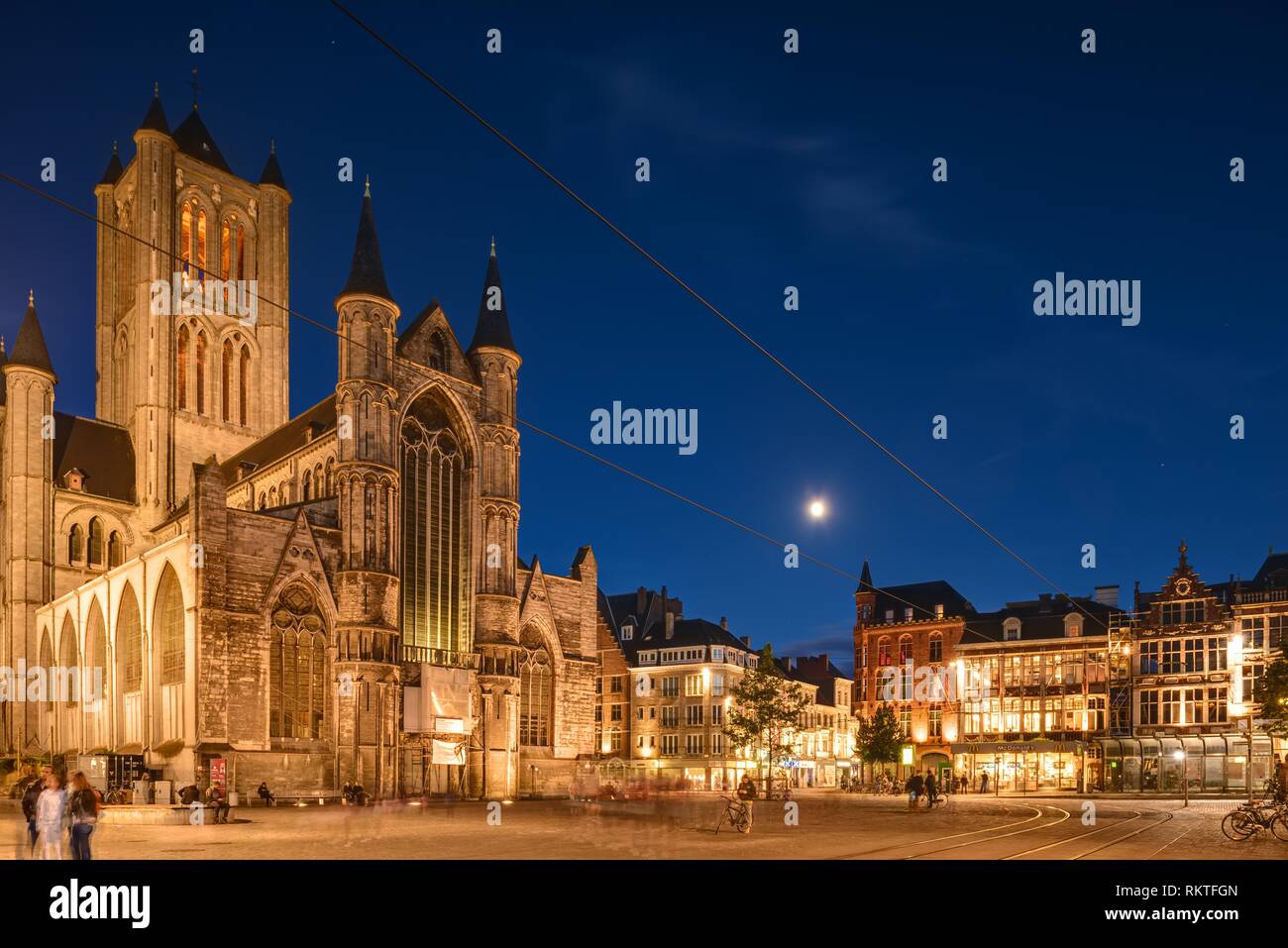 Gent, historisches Zentrum, Grote Markt, Sint-Niklaaskerk - Gent ...