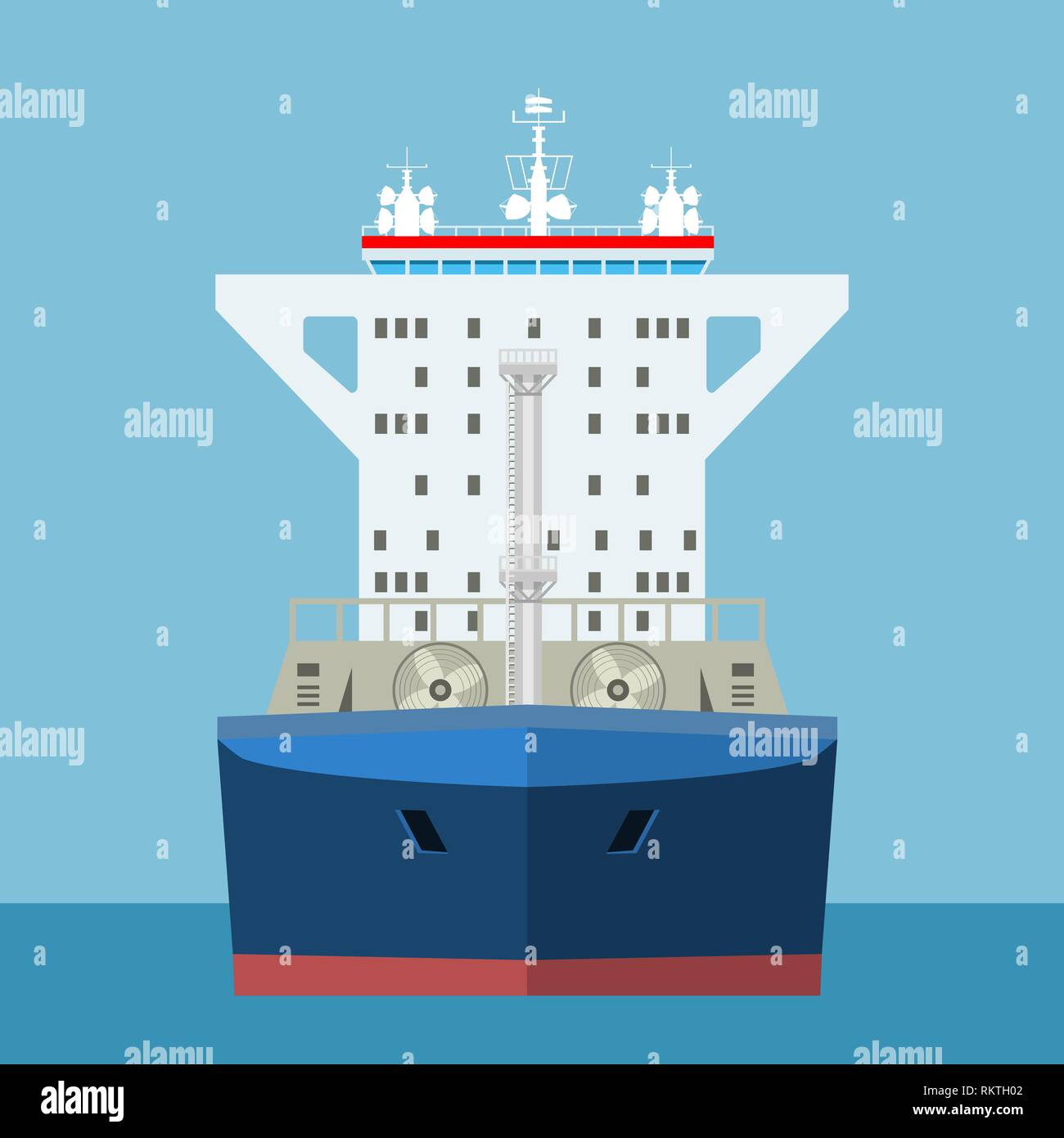 Empty Container Ship