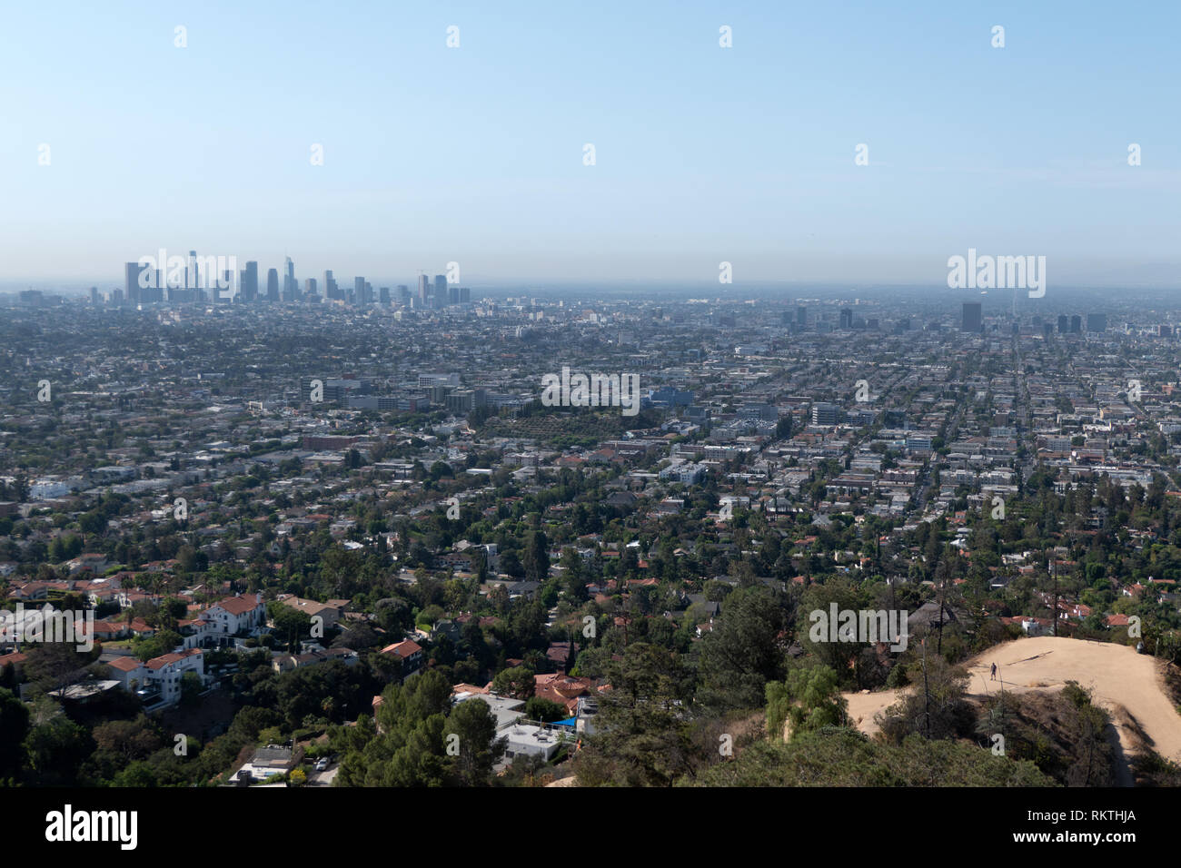 Ultra wide angle view of Los Angeles, California, United States of ...