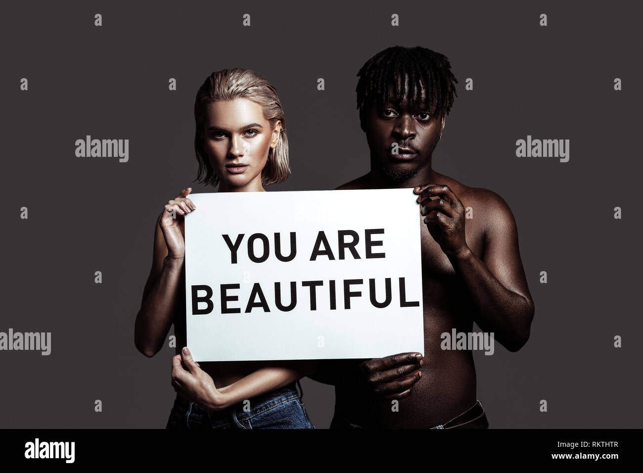 Models with different skin color engaging people to love themselves ...