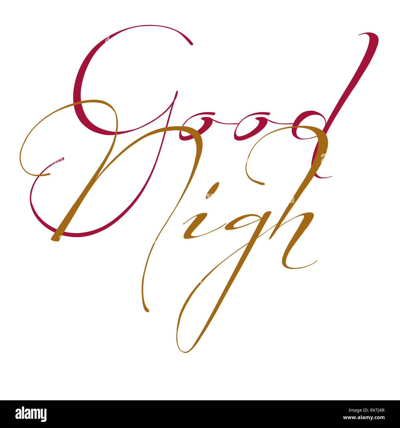 Good night greetings and wishes with styles Stock Photo - Alamy