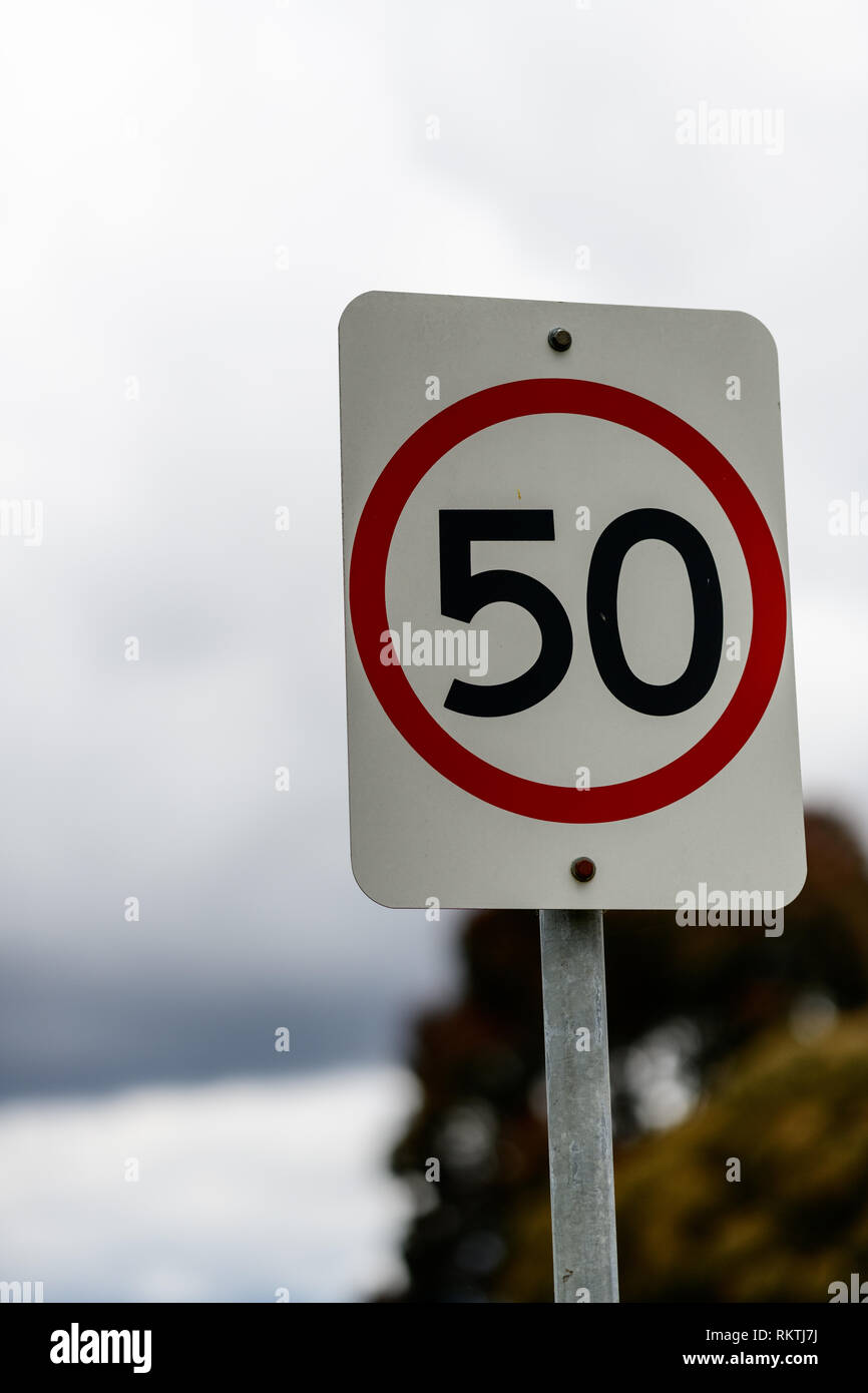 Speed limit 50 hi-res stock photography and images - Alamy