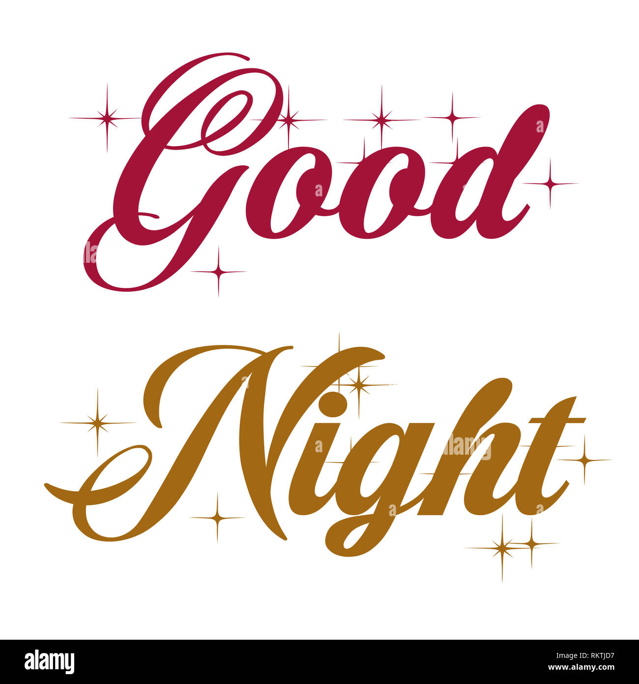 Good night greetings and wishes with styles Stock Photo - Alamy
