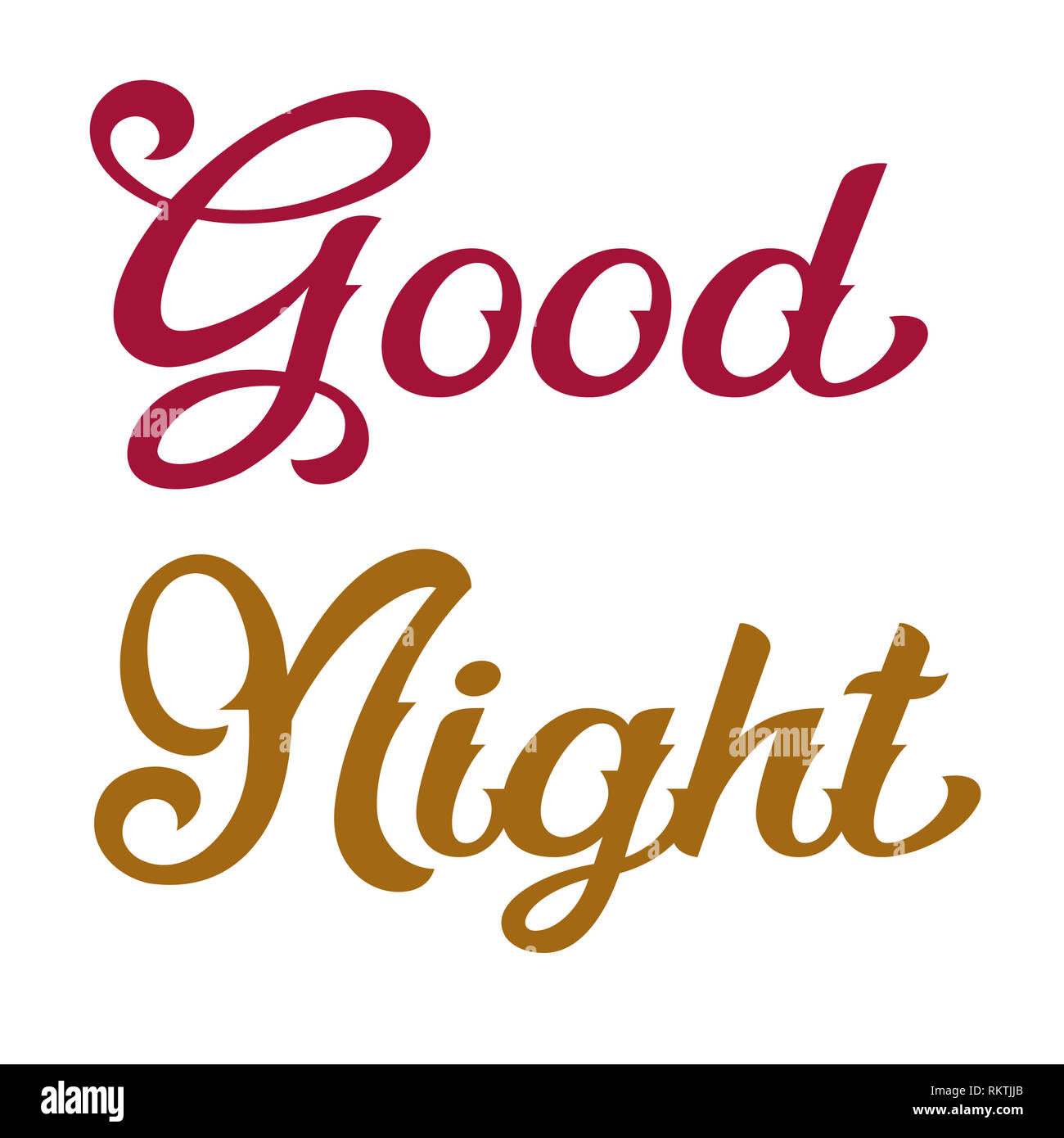 Good night greetings and wishes with styles Stock Photo - Alamy