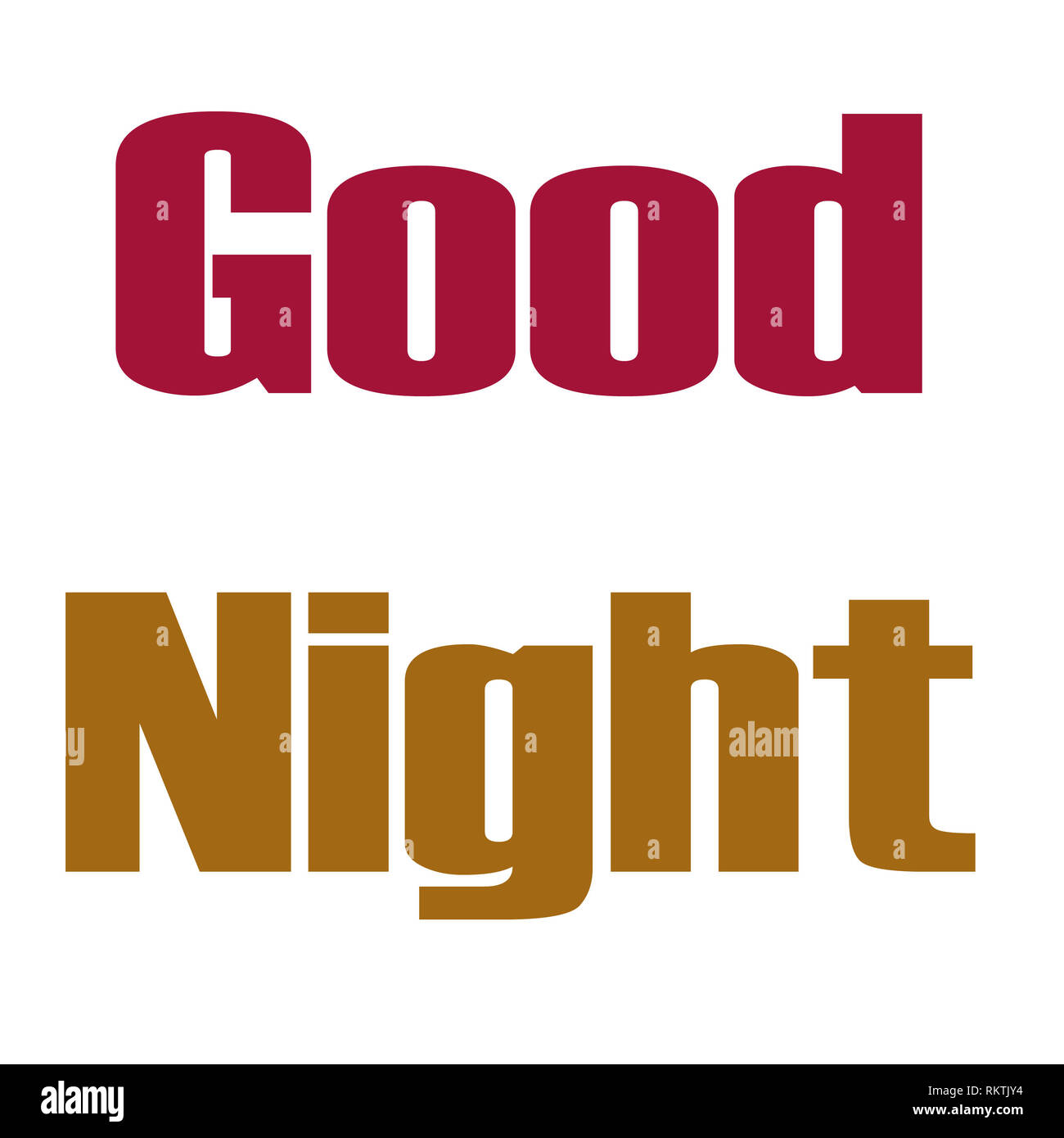 Good night greetings and wishes with styles Stock Photo - Alamy