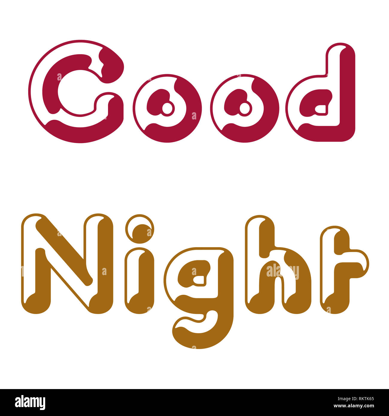 Good night greetings and wishes with styles Stock Photo - Alamy