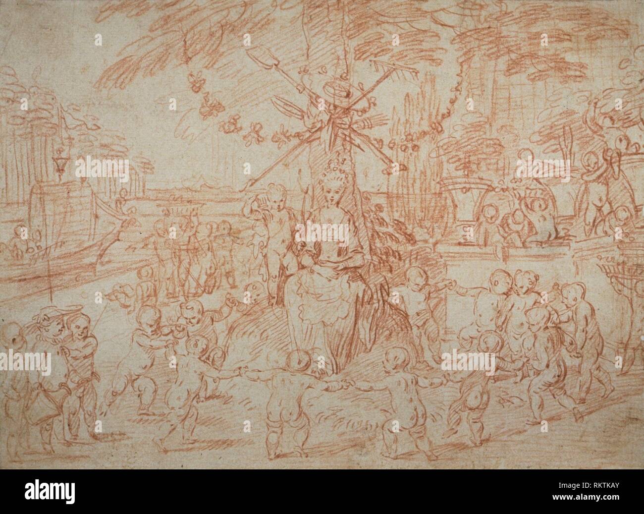 Allegory of Spring, or the Young Gardeners - Jean Antoine Watteau ...
