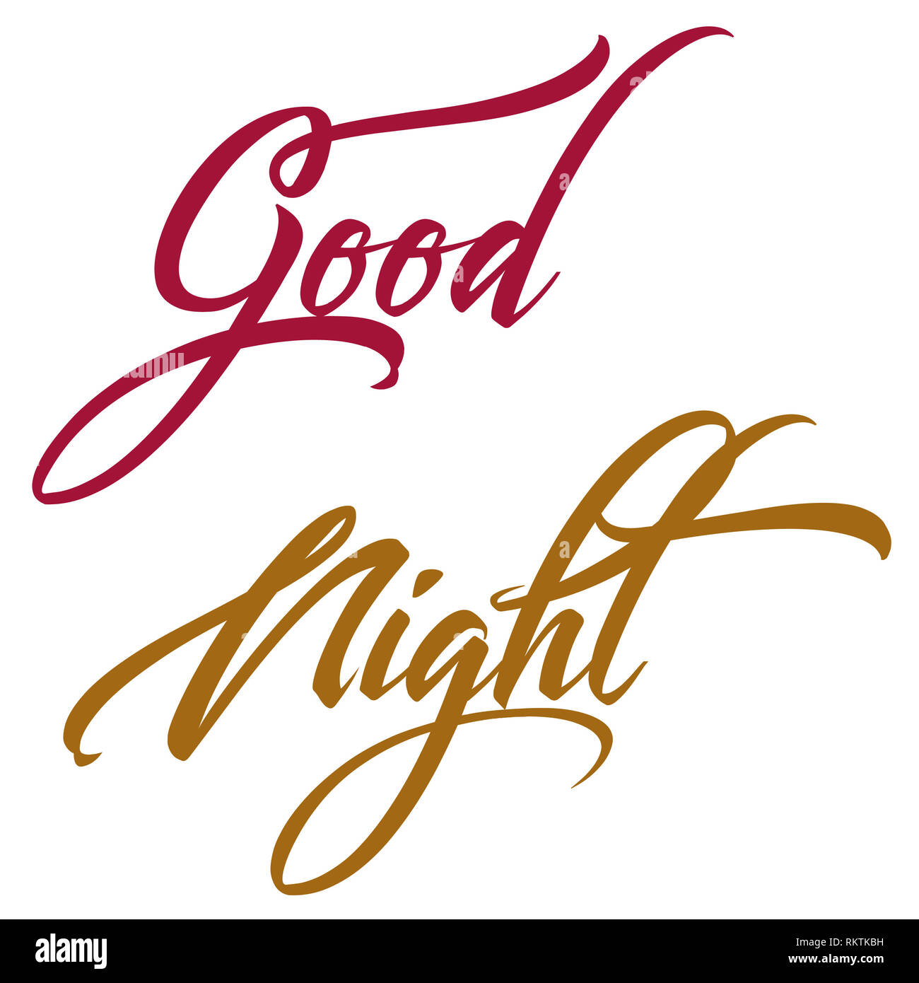 Good night greetings and wishes with styles Stock Photo - Alamy