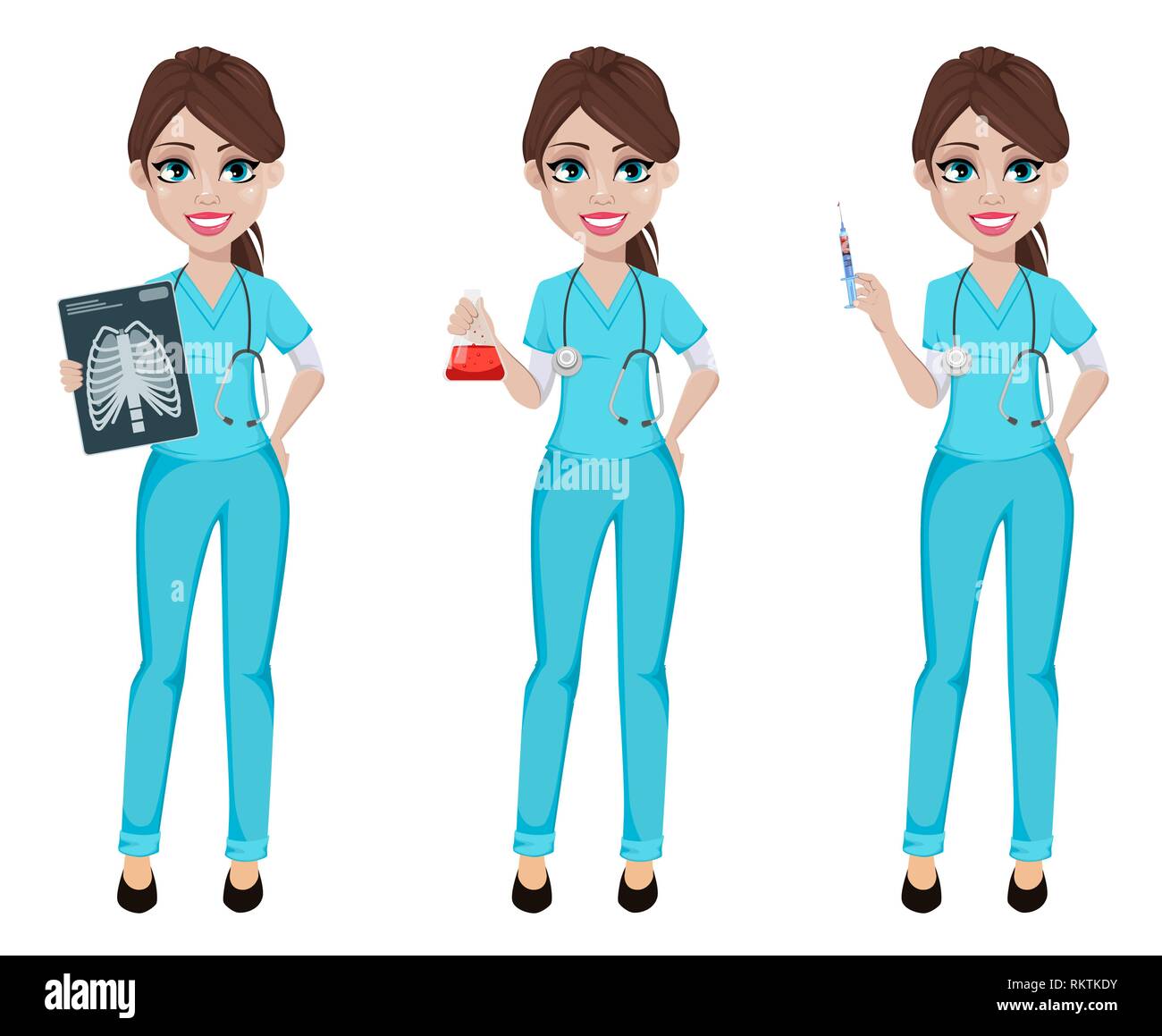 Woman x ray smiling Stock Vector Images - Alamy