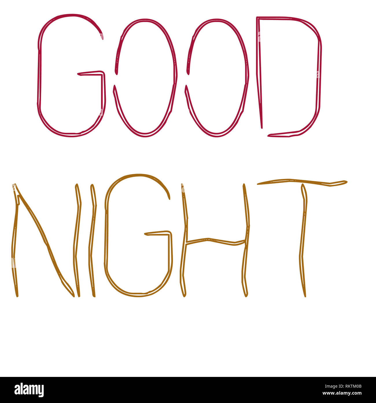 Good night greetings and wishes with styles Stock Photo - Alamy