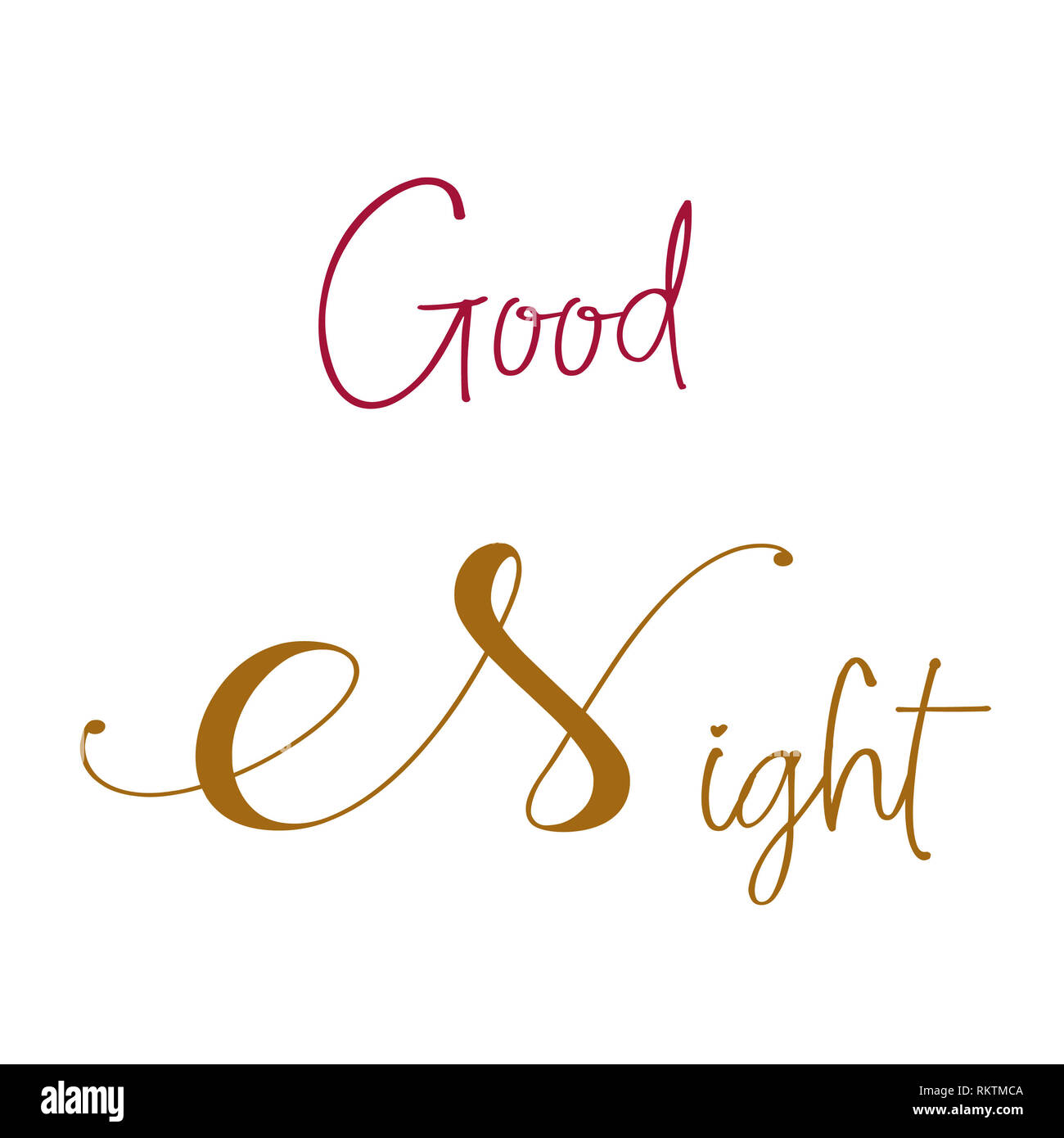 Good night greetings and wishes with styles Stock Photo - Alamy