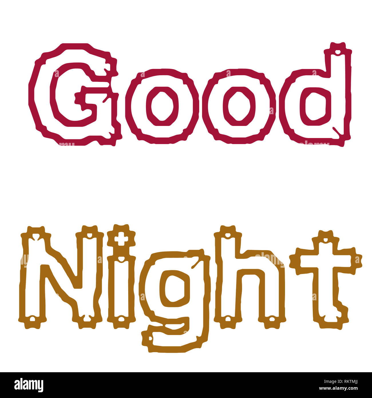 Good night greetings and wishes with styles Stock Photo - Alamy