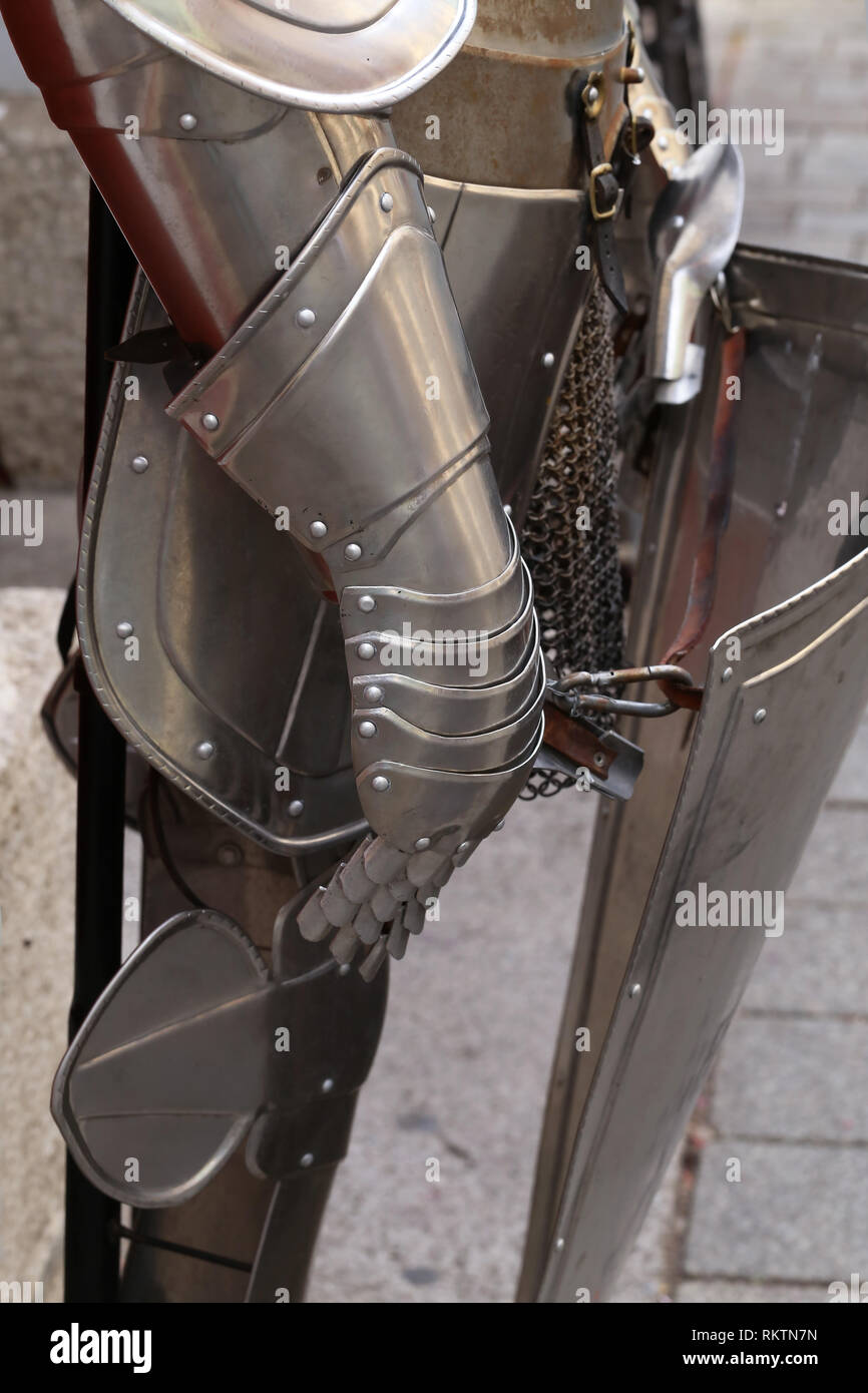 Knight armor / Body armor , designed to absorb and/or deflect slashing ...