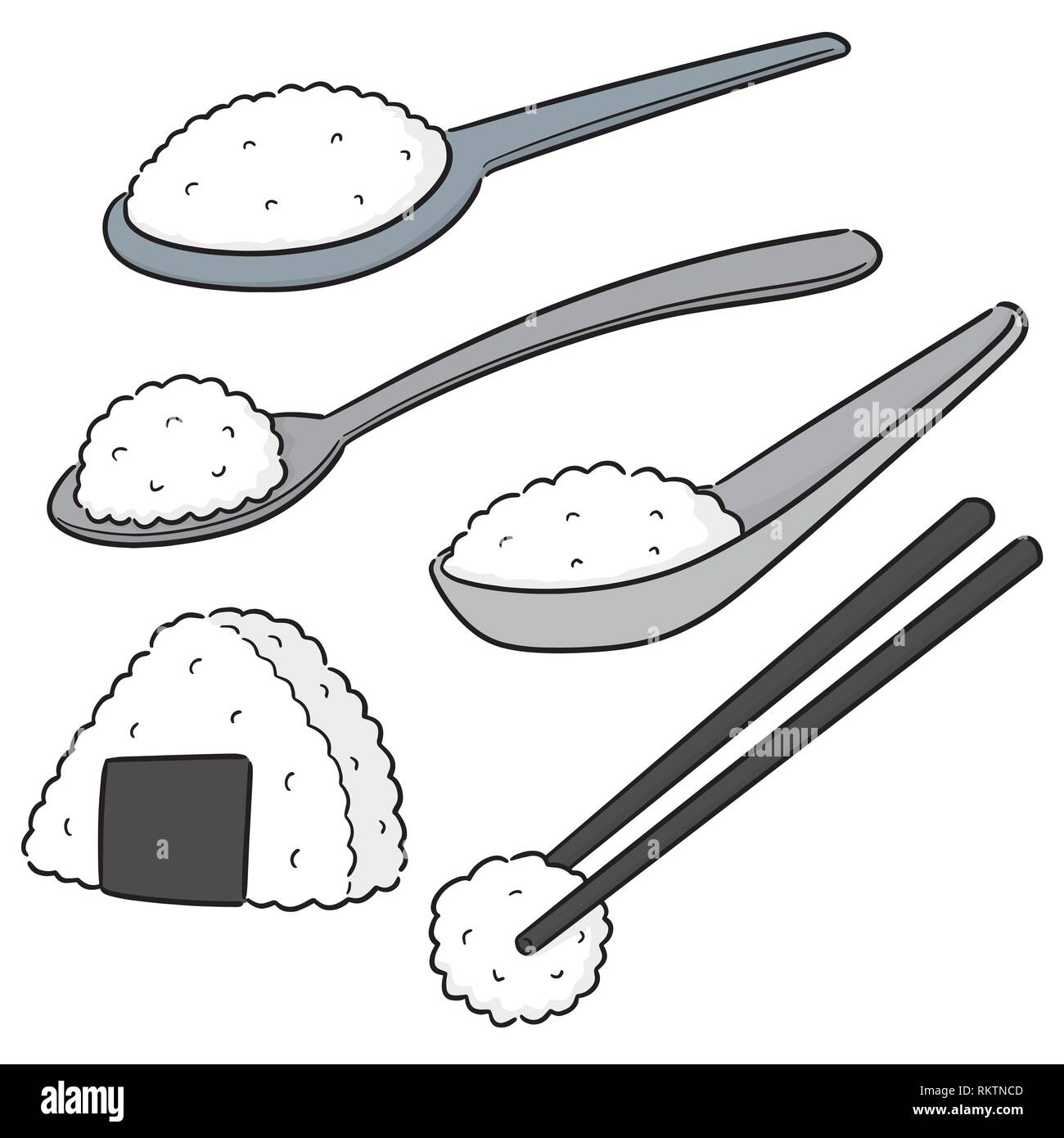 vector set of rice Stock Vector Image & Art - Alamy