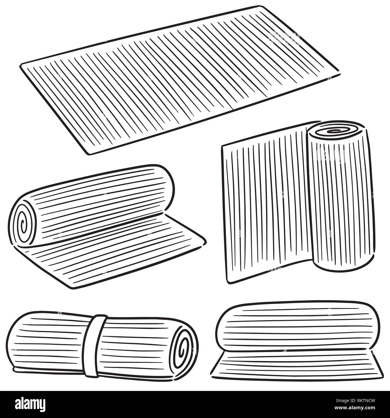 vector set of yoga mat Stock Vector Image & Art - Alamy