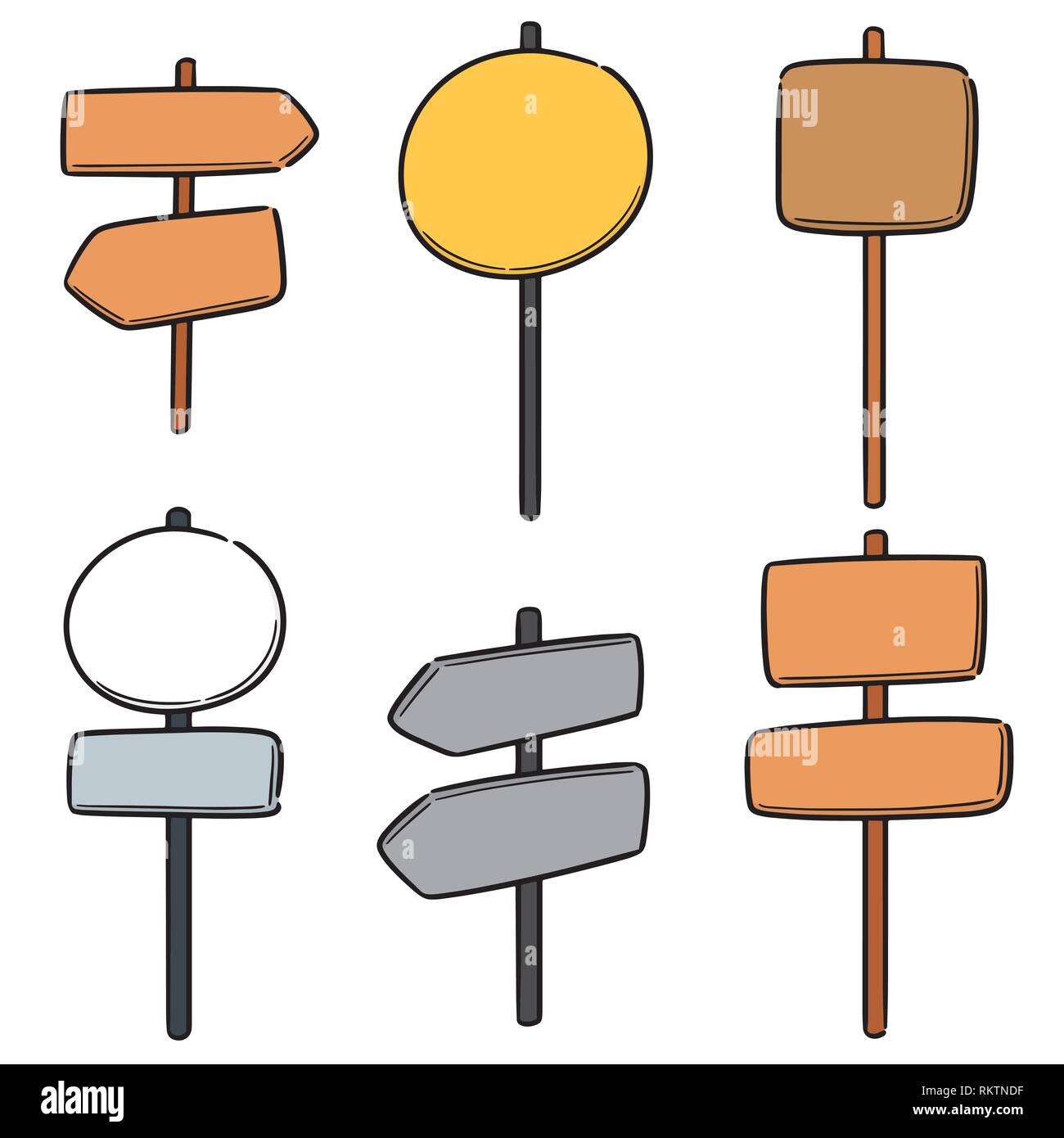 vector set of direction post Stock Vector Image & Art - Alamy