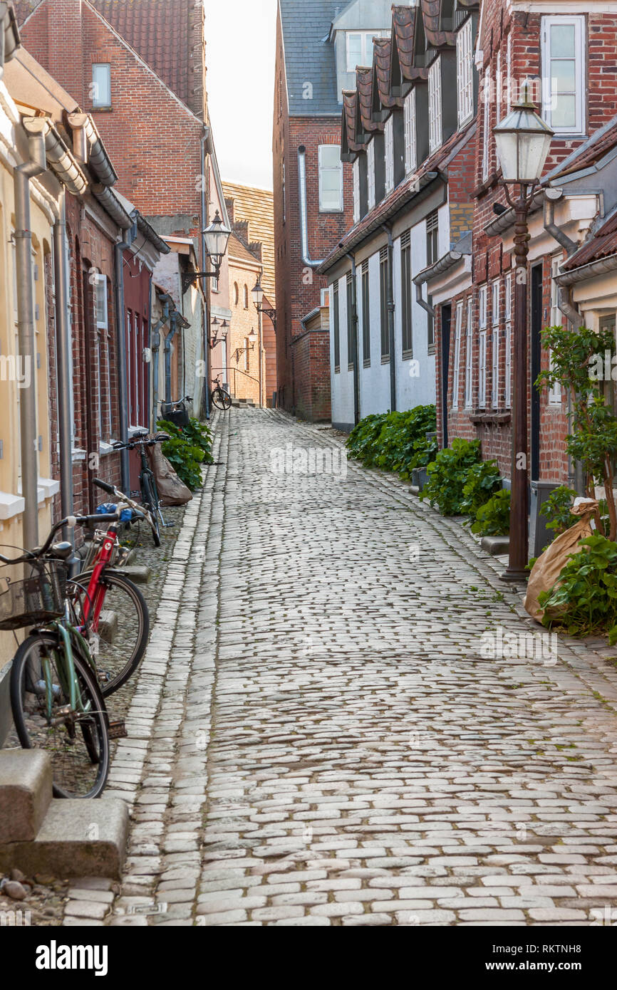 Red brick wall - old house in Ribe, Denmark Stock Photo - Alamy