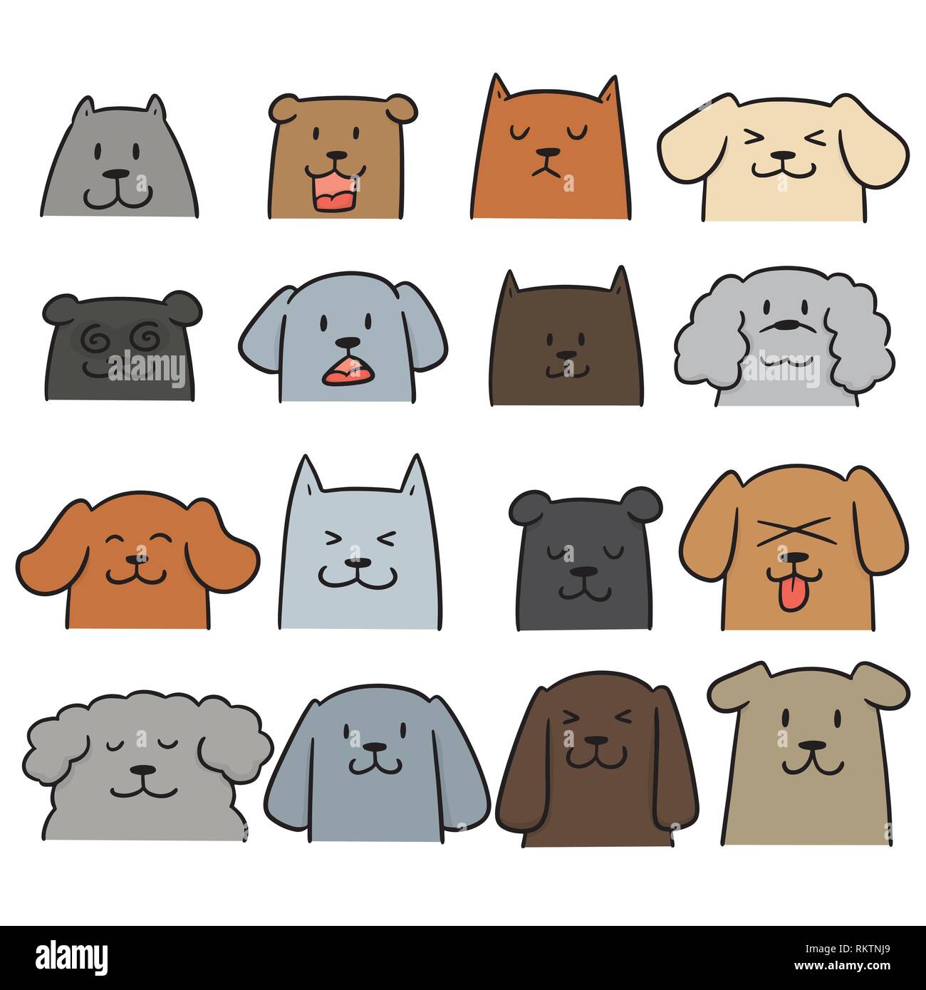 vector set of dog Stock Vector Image & Art - Alamy