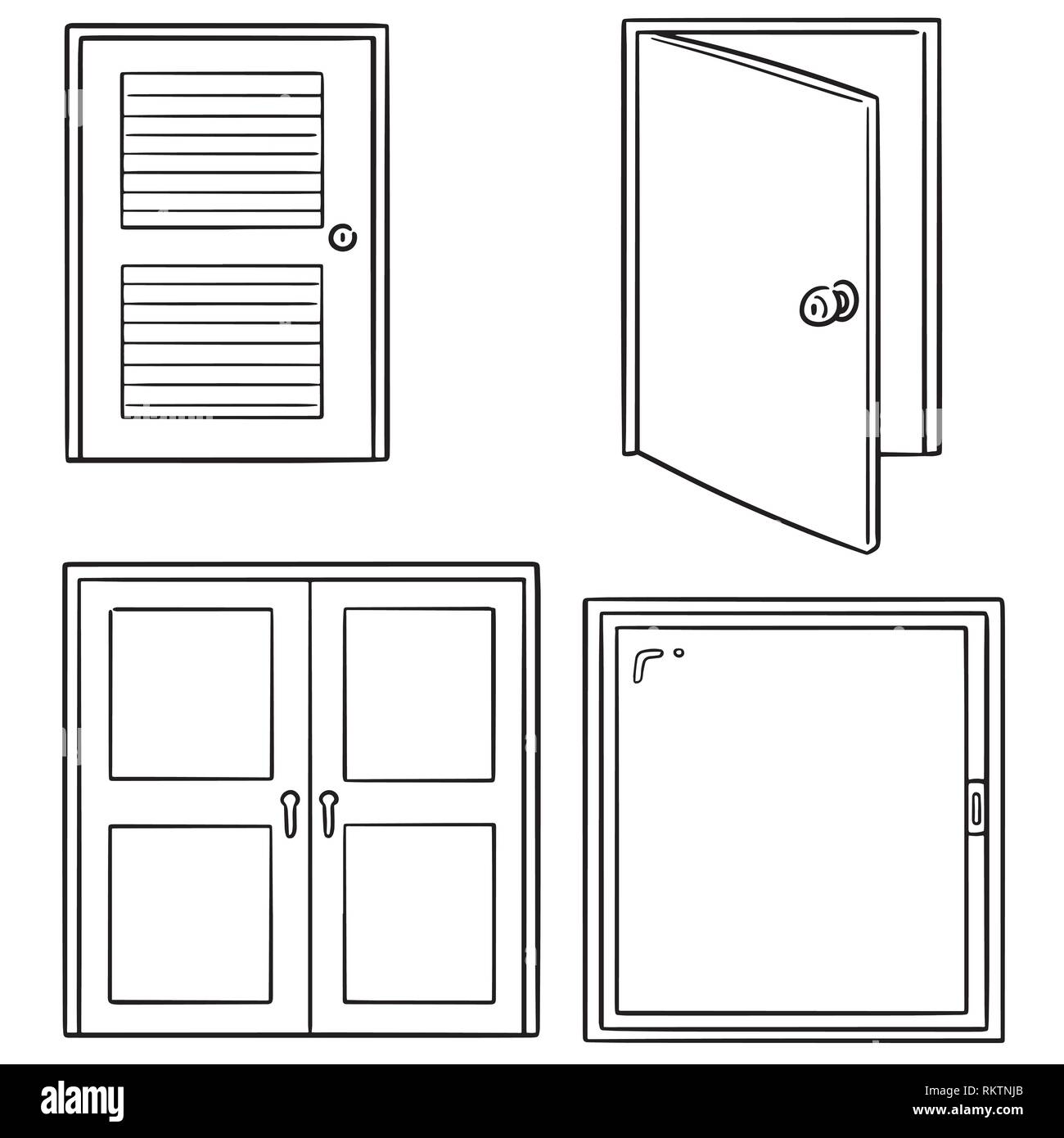 vector set of door Stock Vector Image & Art - Alamy