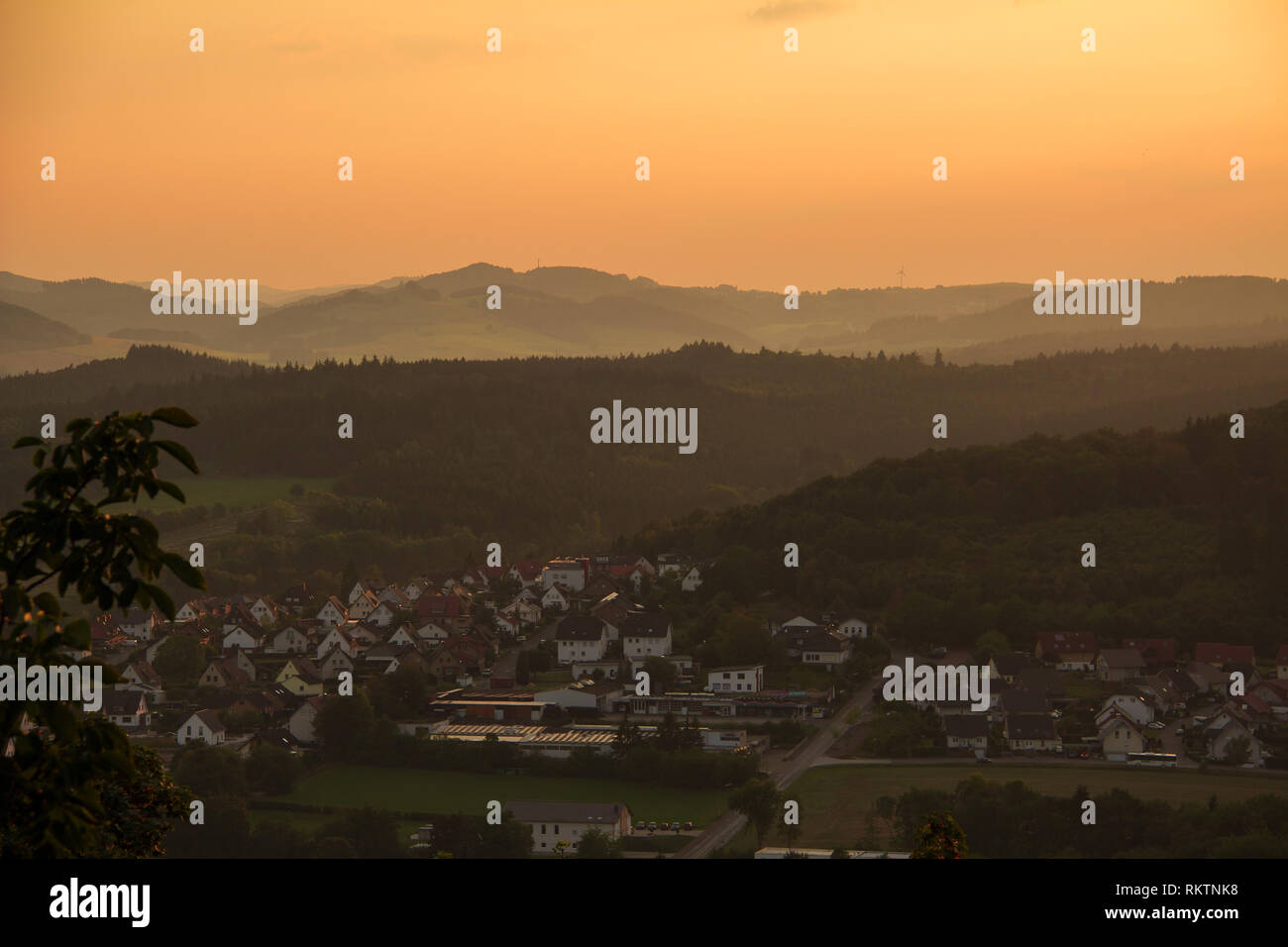 Sunset / Sunset in Marsberg (Germany Stock Photo - Alamy