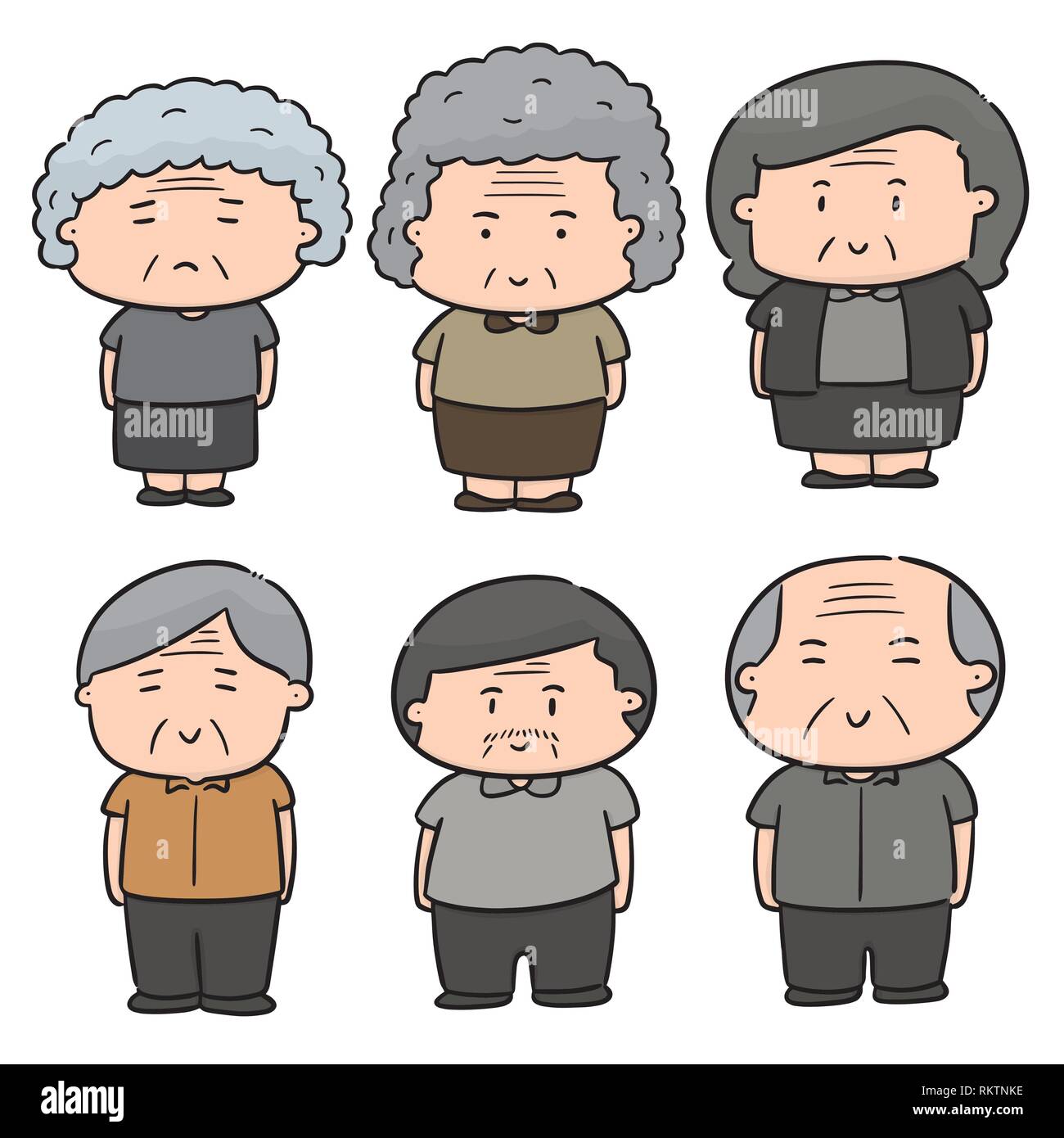 vector set of elder people Stock Vector Image & Art - Alamy
