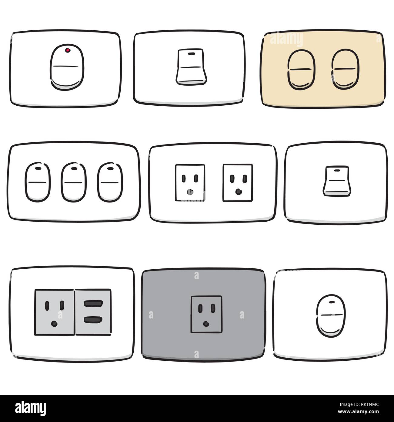 Cartoon Illustration Power Light Switch Stock Photos & Cartoon ...