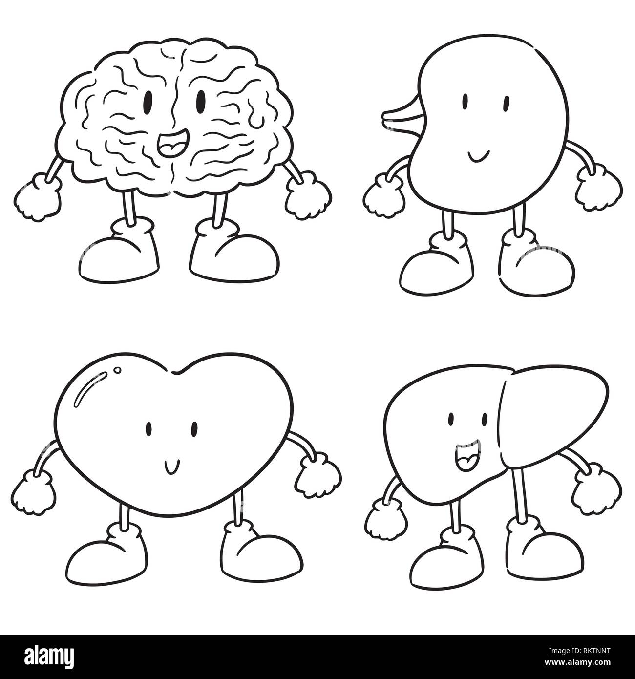 vector set of internal organ cartoon Stock Vector Image & Art - Alamy