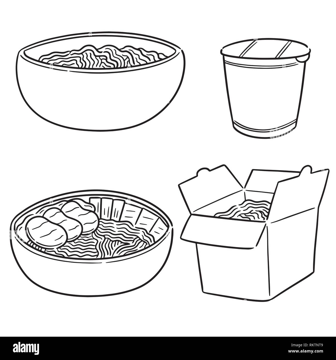 vector set of noodle Stock Vector Image & Art - Alamy