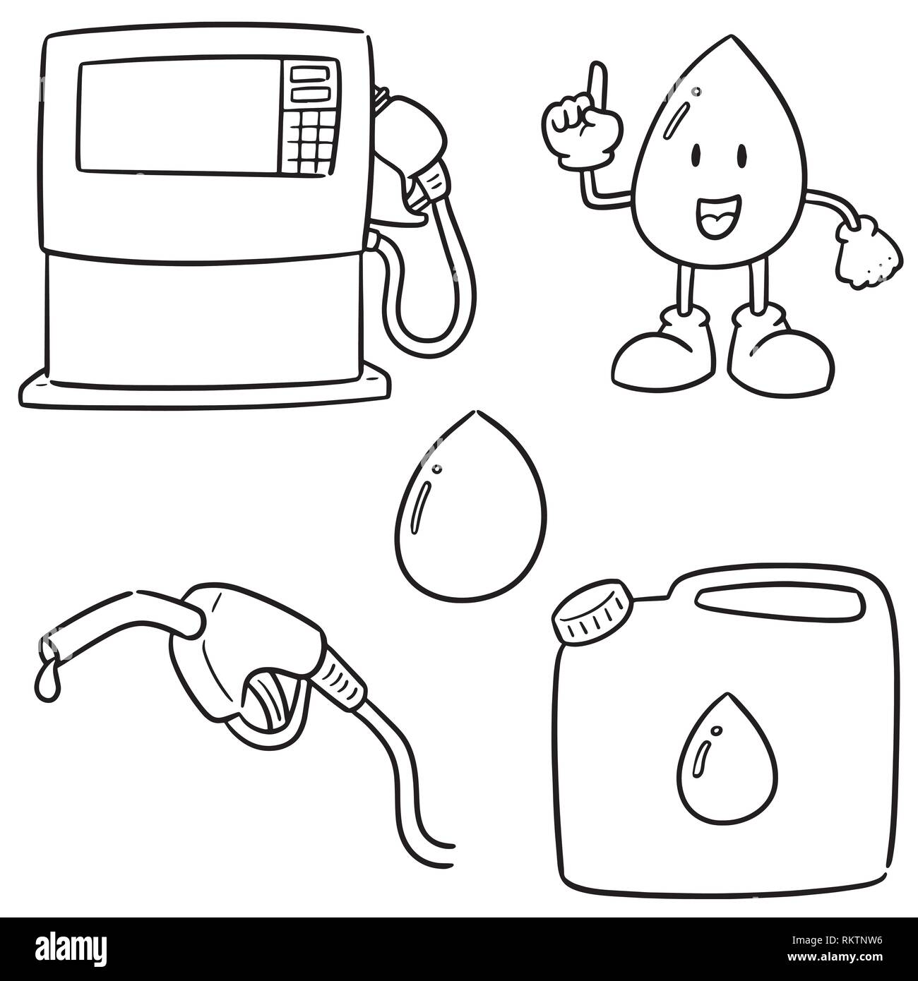 vector set of gas and fuel Stock Vector Image & Art - Alamy