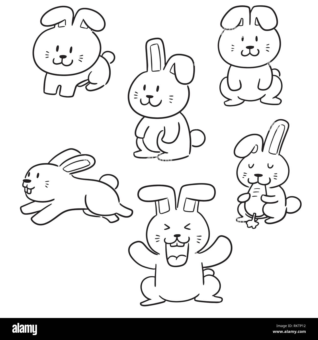 vector set of rabbits Stock Vector Image & Art - Alamy