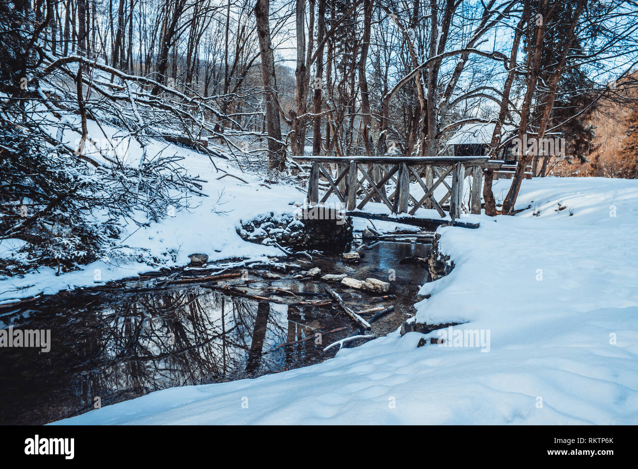 A small bridge over a small river Stock Photo - Alamy