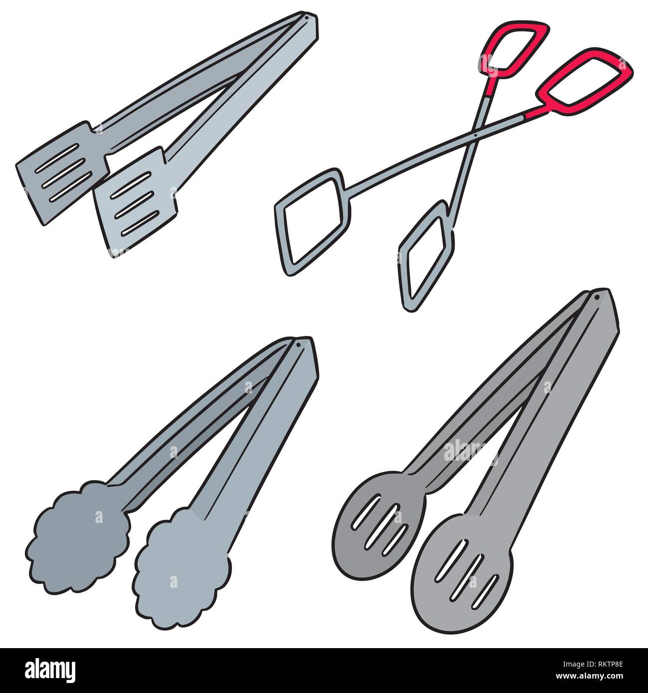 vector set of tongs Stock Vector Image & Art - Alamy