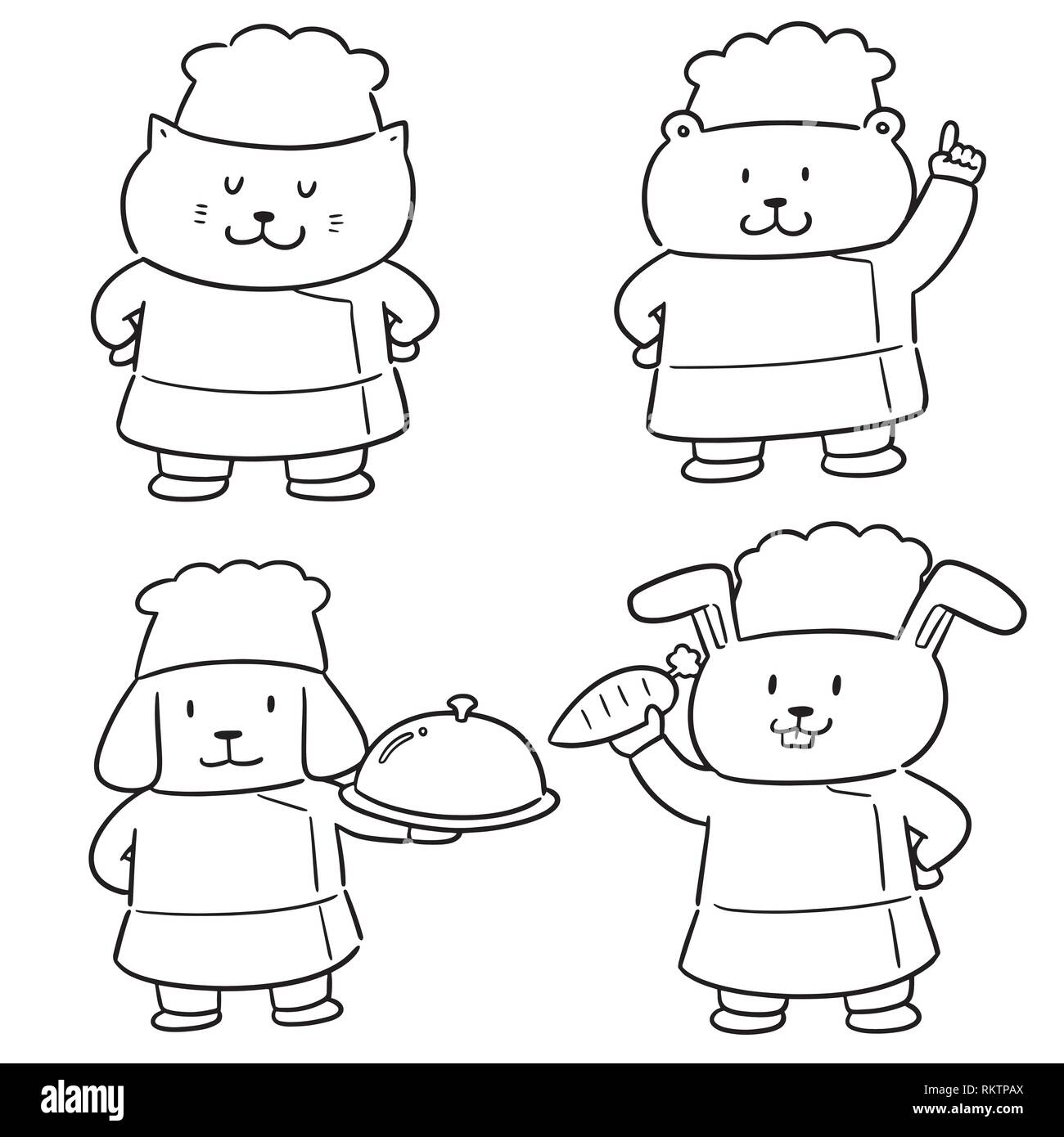 vector set of animal chef Stock Vector Image & Art - Alamy