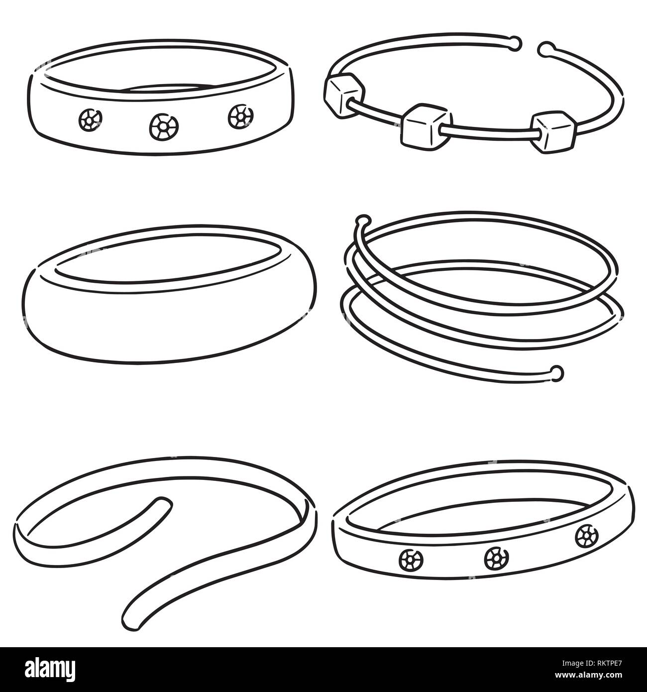 vector set of bracelet Stock Vector Image & Art - Alamy