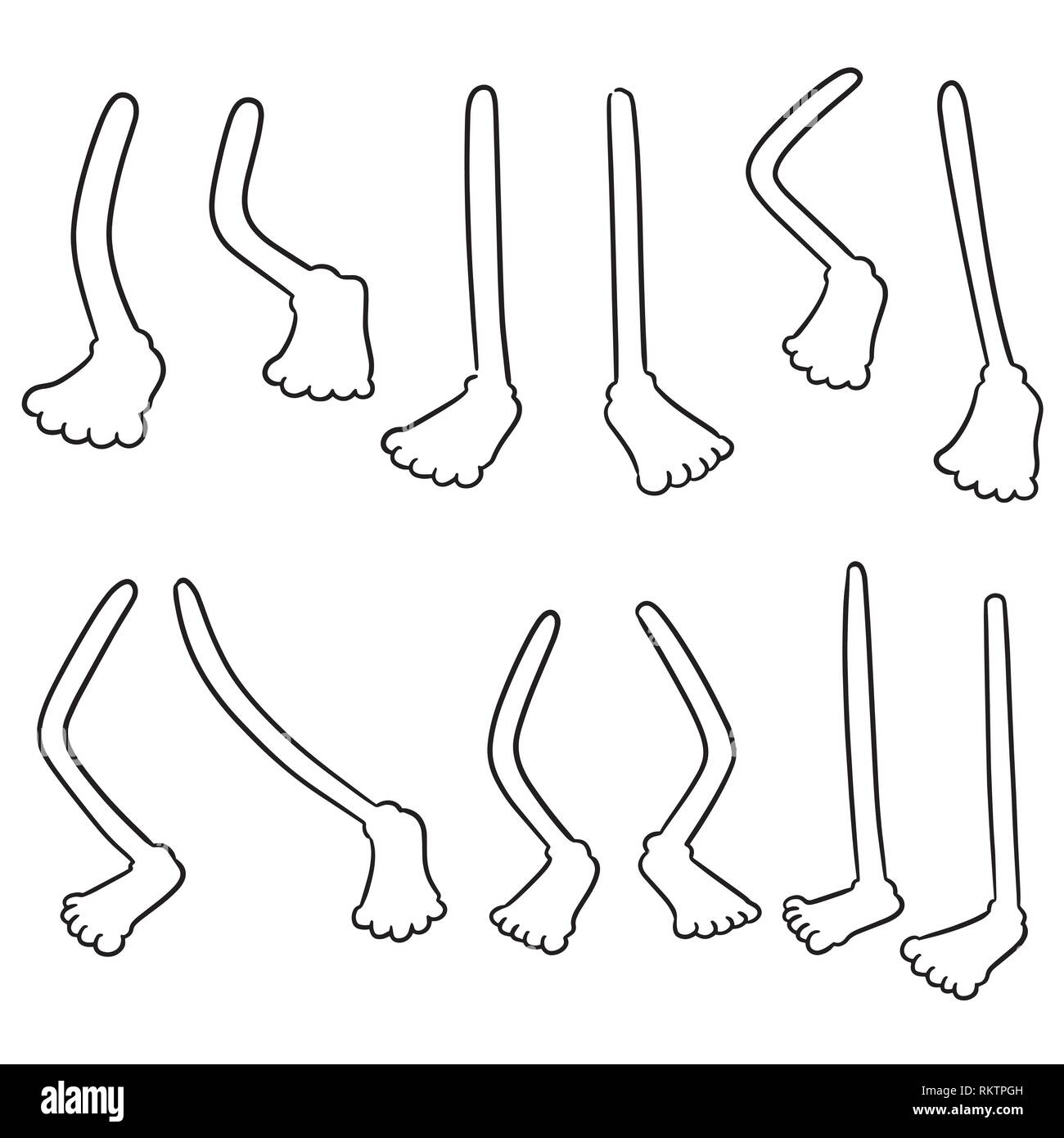 vector set of cartoon leg Stock Vector Image & Art - Alamy